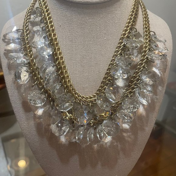 Anthropologie | Jewelry | Oh My Its Stunning Crystal Waterfall Necklace ...